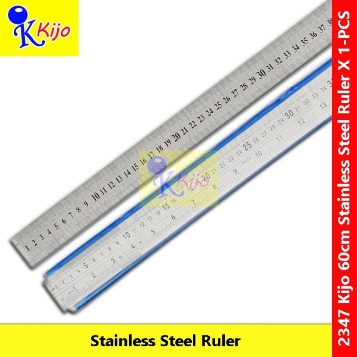 Kijo Stainless Steel Ruler 60cm 24inch Pembaris Besi #2347 #kijo # ...